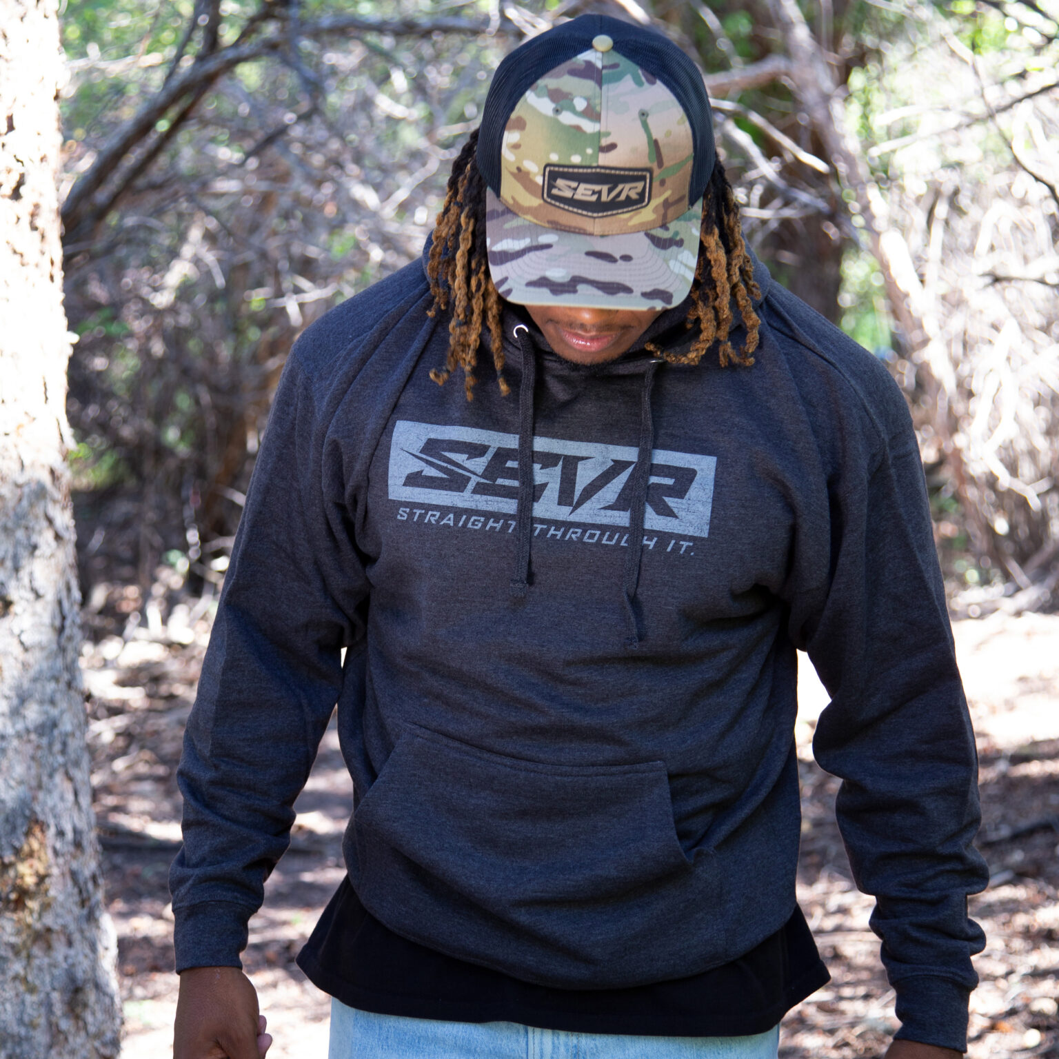 SEVR T-Shirt - Camo Square - Charcoal - Sevr Broadheads