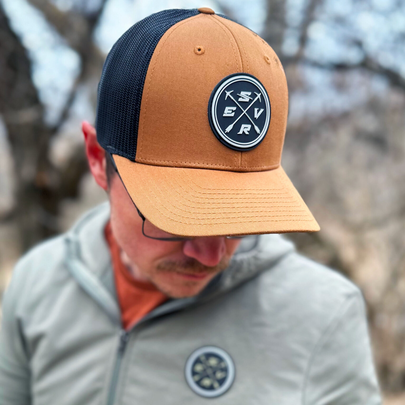 SEVR CIRCLE LOGO HAT - BROWN - Sevr Broadheads